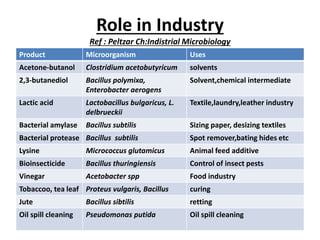 Role of bacteria in Industry and Medicine | PPTX