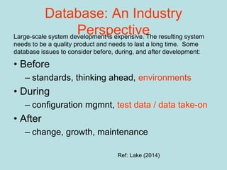 Database Industry perspective | PPT