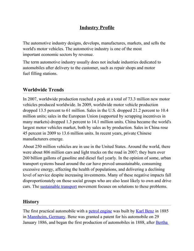 Industry profile | PDF