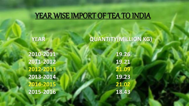 Tea Industry in India | PPTX | Commodities | Economy