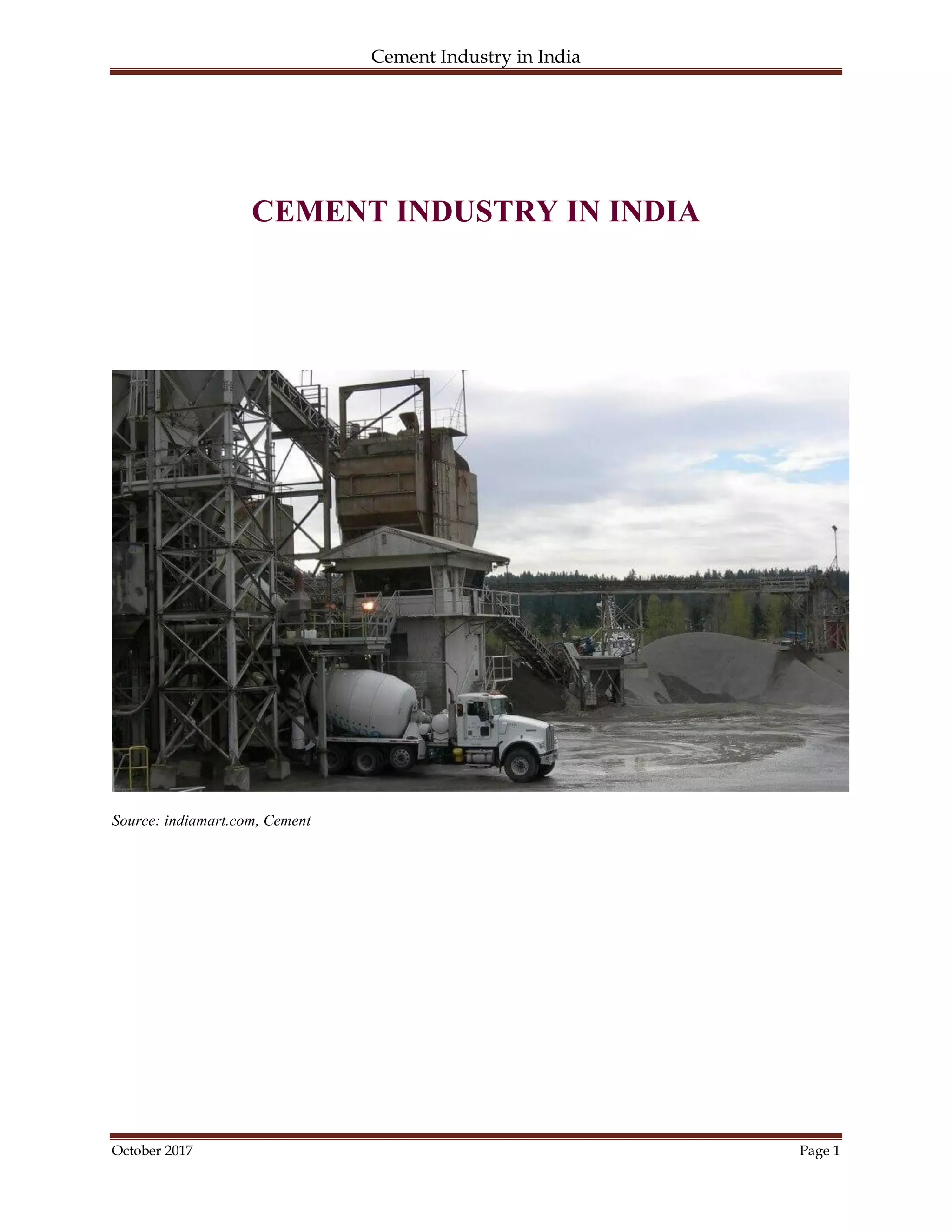Cement Industry in India | PDF