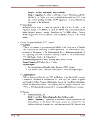 Cement Industry in India | PDF