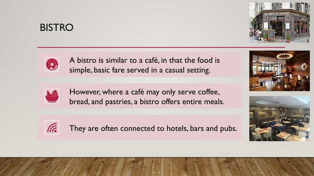 Industry Sectors- Types of Restaurants.pptx | Bars & Restaurants | Attractions