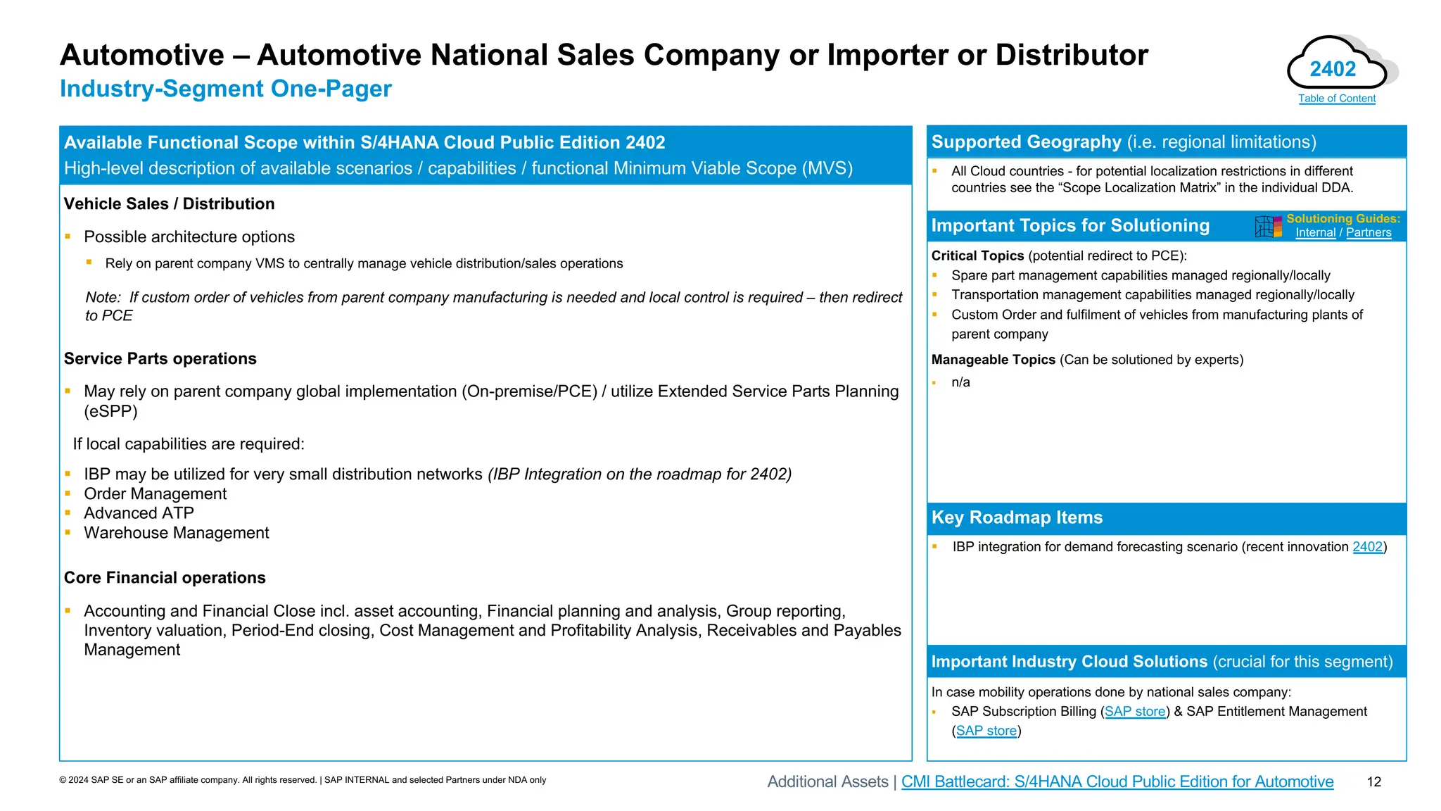 Industry_Segment_One-Pagers S/4 Hana Public Cloud | PDF