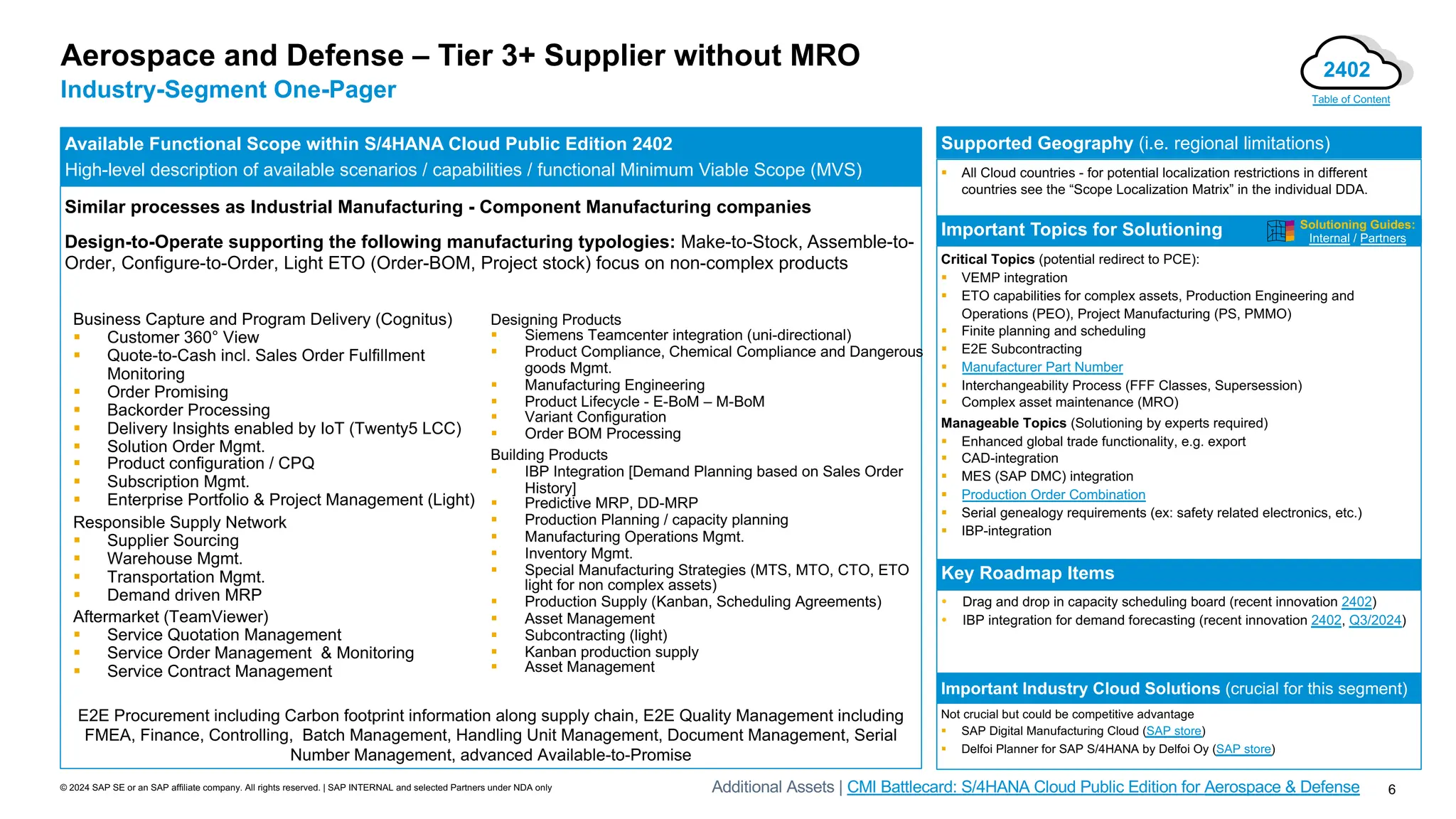 Industry_Segment_One-Pagers S/4 Hana Public Cloud | PDF