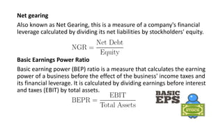 Industry specific ratios and Financial Ratios | PPTX