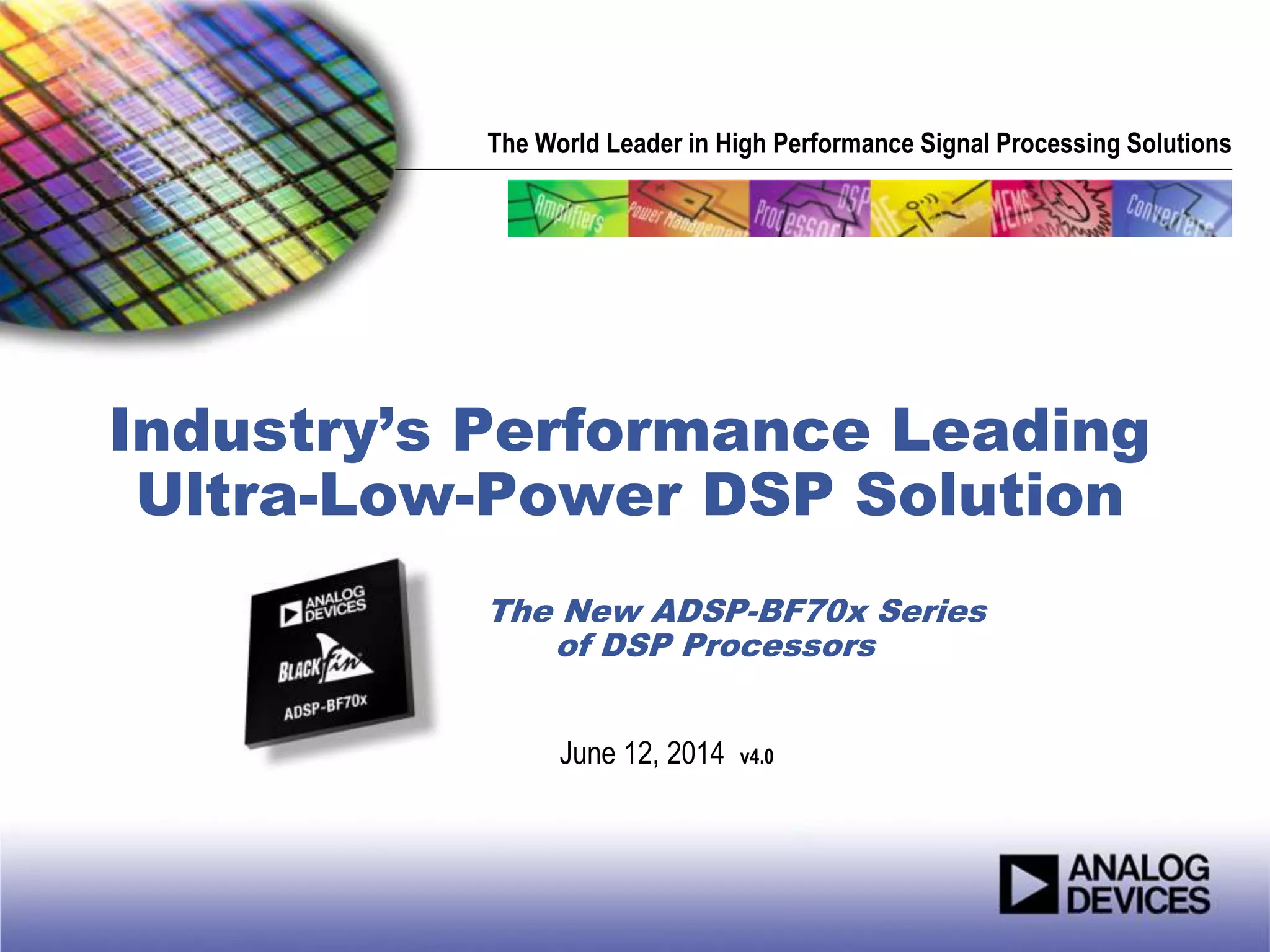 Industry’s performance leading ultra low-power dsp solution | PPTX | Operating Systems ...