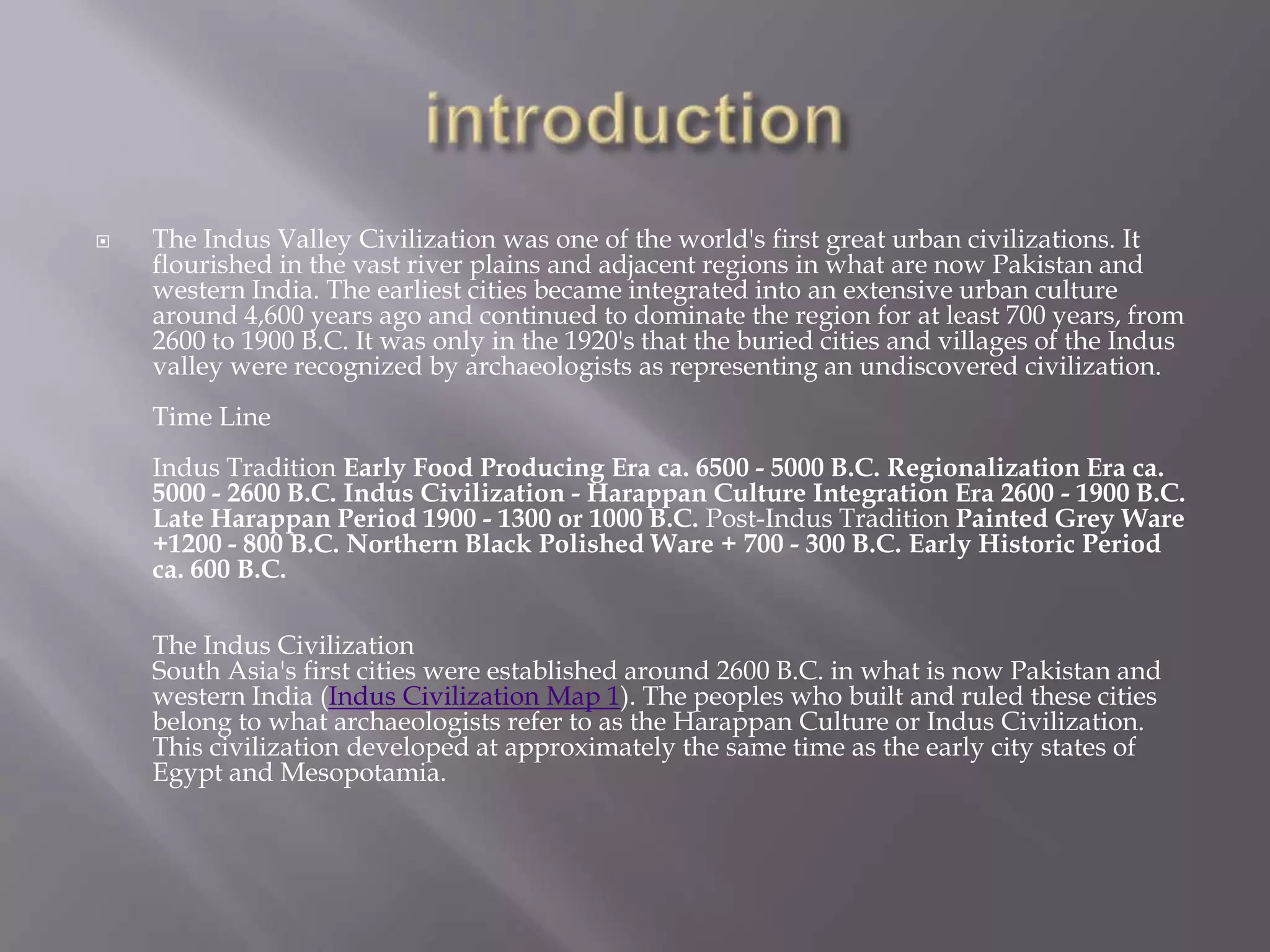 Indus valley civilisation | PPTX