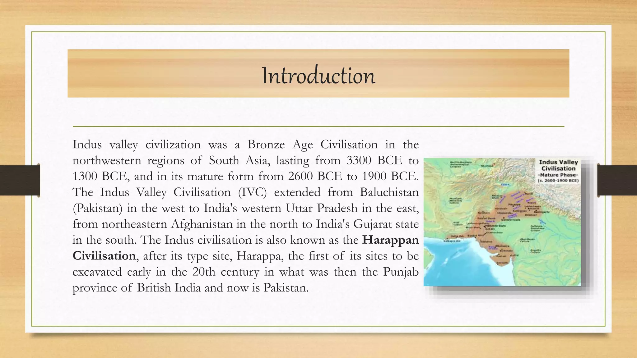 Indus valley civilisation ppt | PPTX | Geography | Science