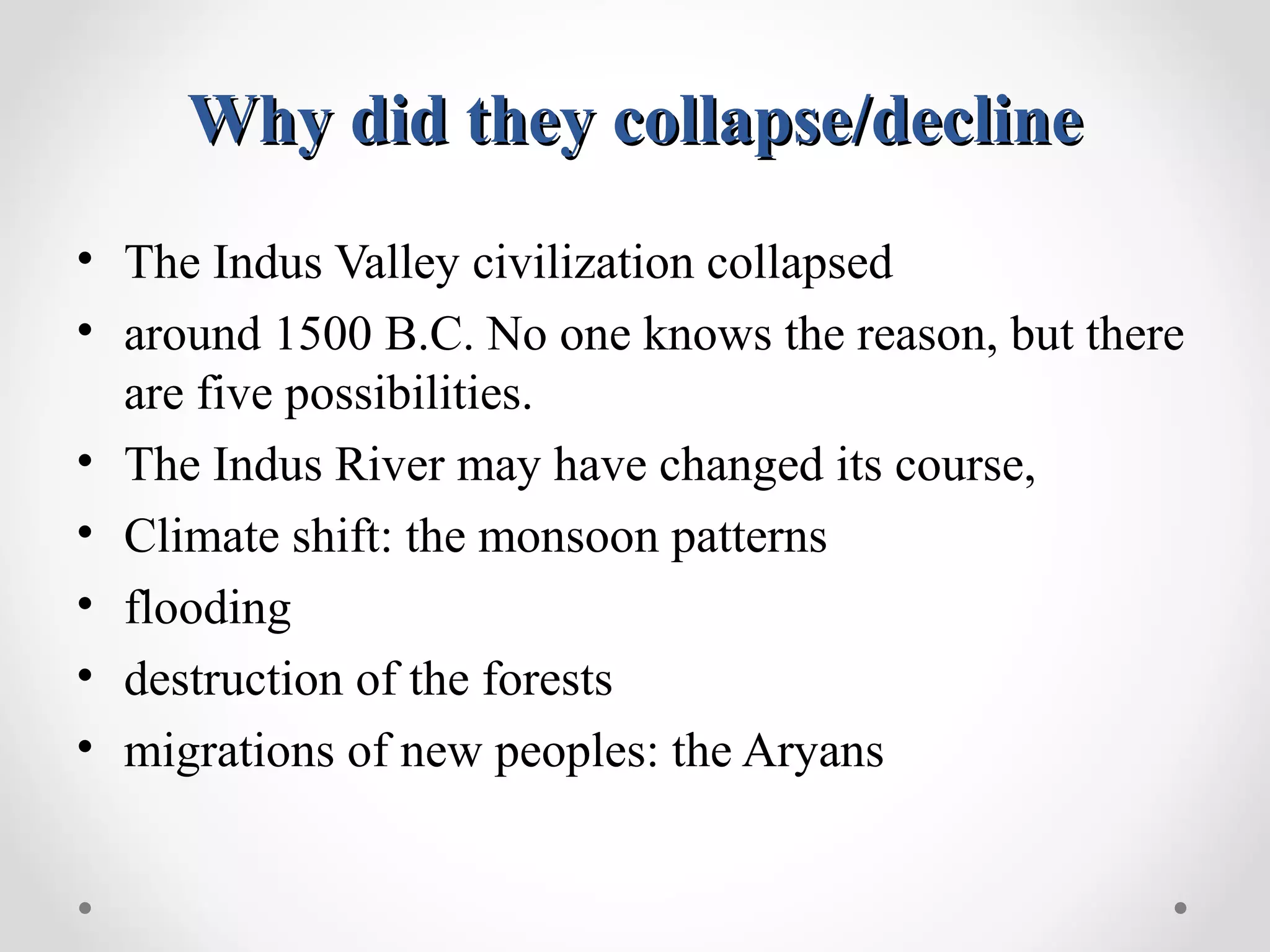 Indus valley civilization | PPT | Geography | Science