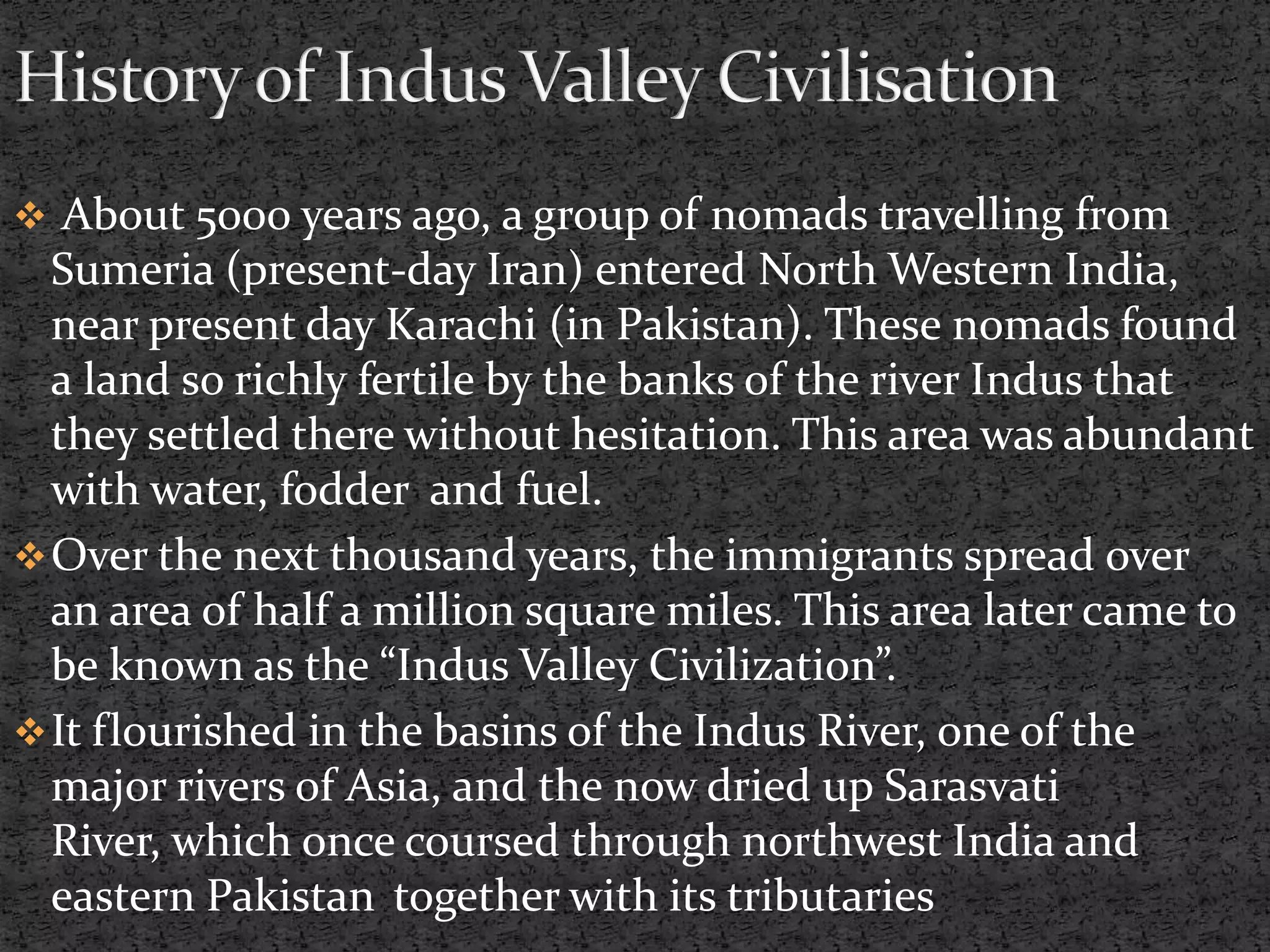 Indus Valley Civilization Short Notes