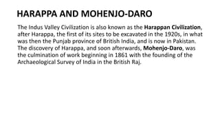 INDUS VALLEY CIVILIZATION | PPTX