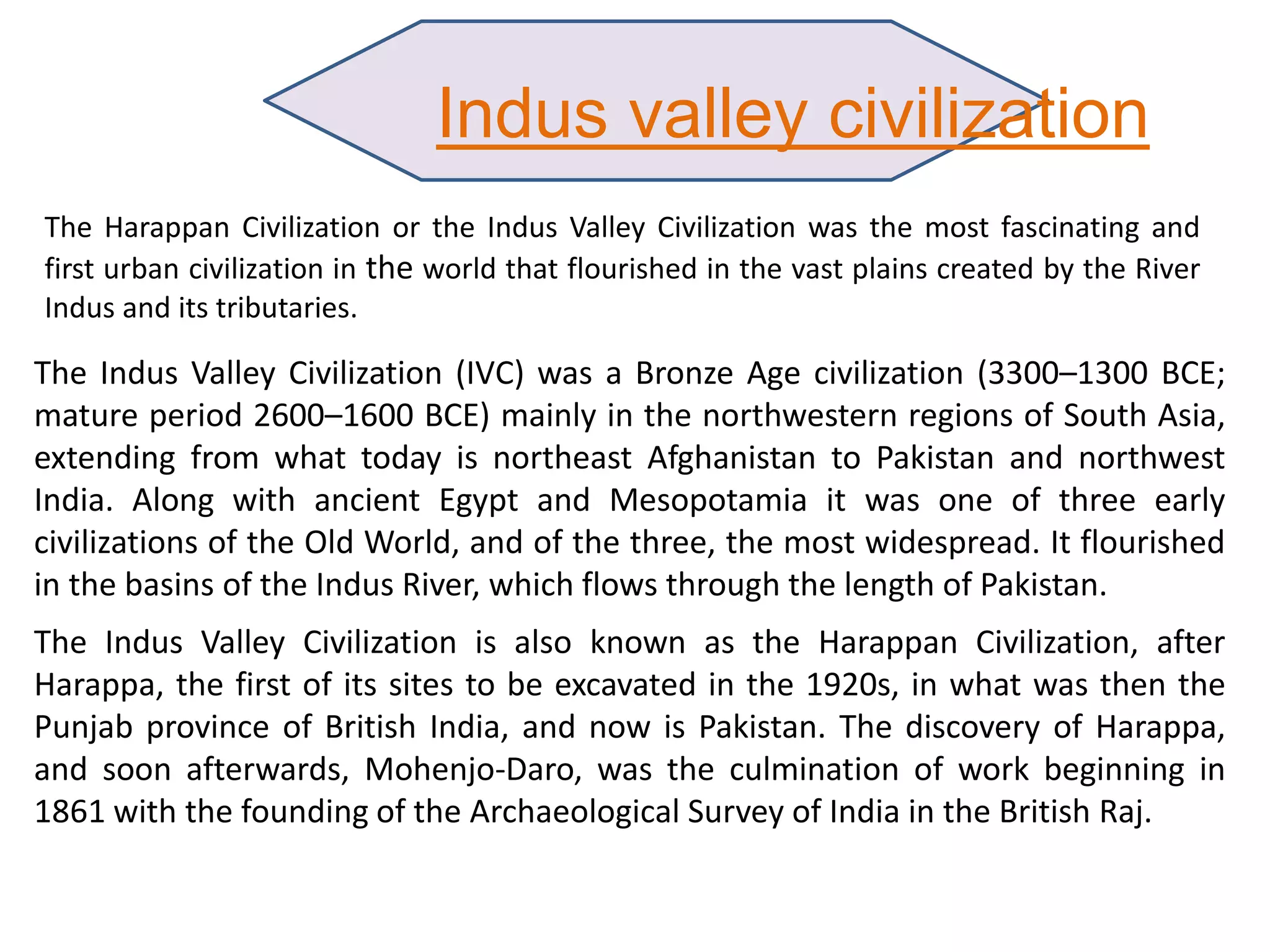 Indus valley civilization | PPTX
