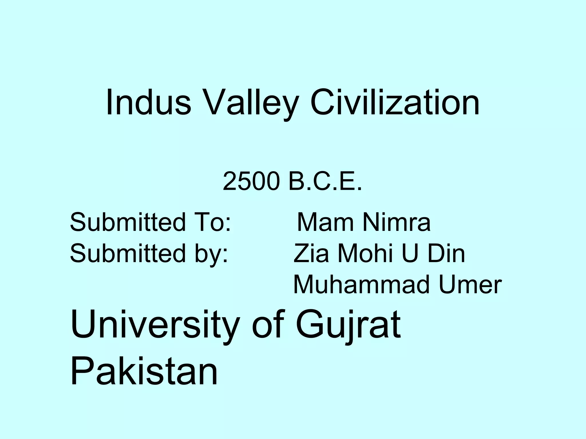 Indus valley civilization | PPT