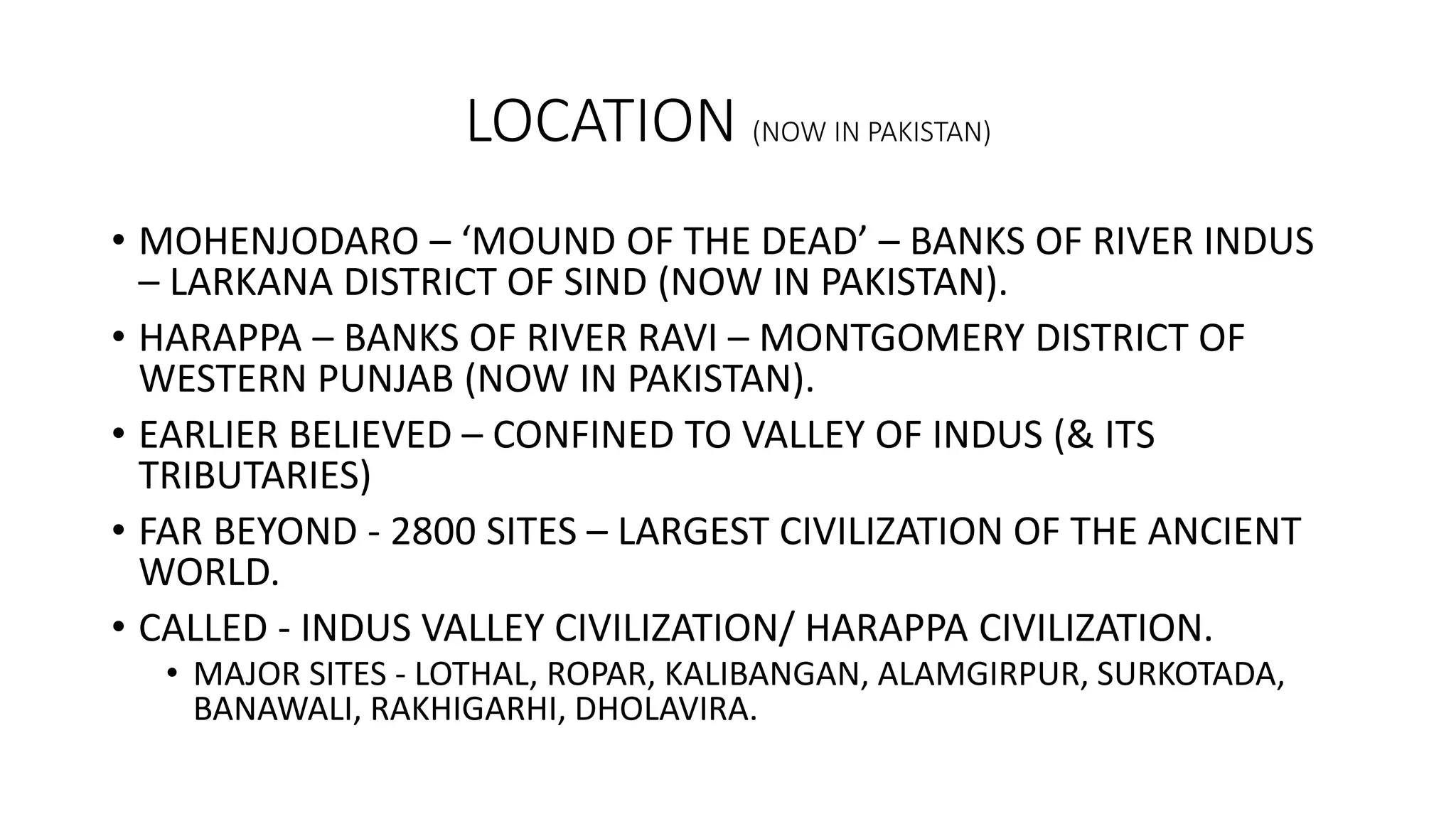 Indus valley civilization | PPTX