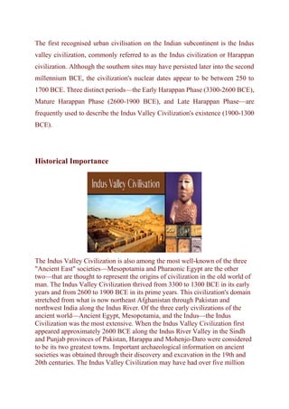 Indus Valley Civilization | PDF | Asia Travel | Travel Locations