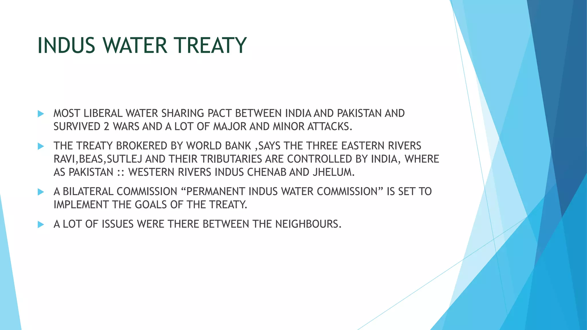 Indus water treaty 1960 | PPTX