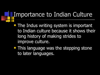 Indus Writing System Austin | PPT