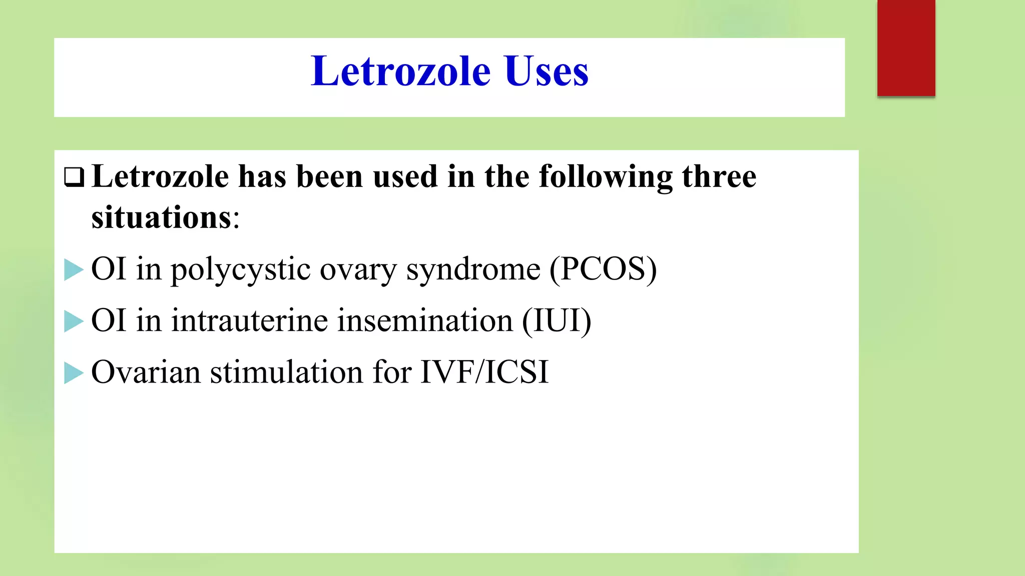 Letrozole in Ovulation Induction | PPTX