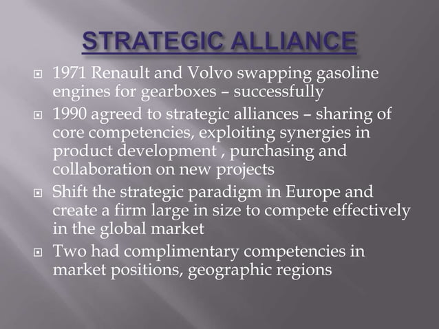 Renault Volvo alliance ppt | PPTX