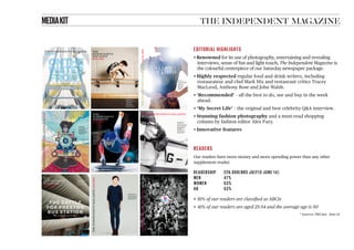 The Independent Magazine's media kit 2015 | PDF