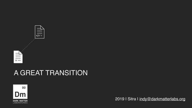 Indy Johar - A Great Transition | PPT