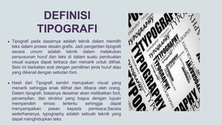 Pengenalan TIPOGRAFI Desain Grafis Percetakan | PPTX