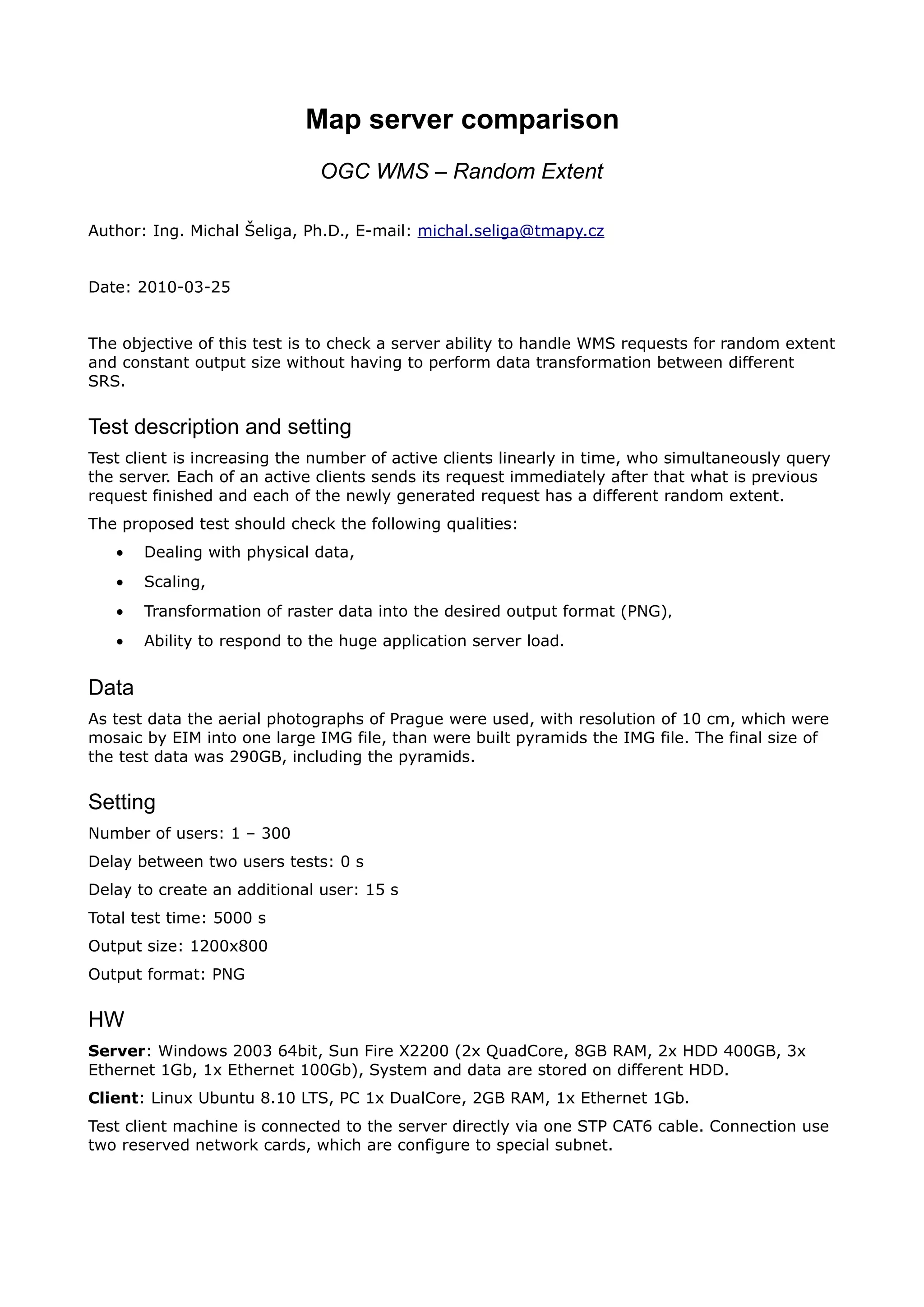 Map Server Comparison Ogc Wms Random Extent Pdf