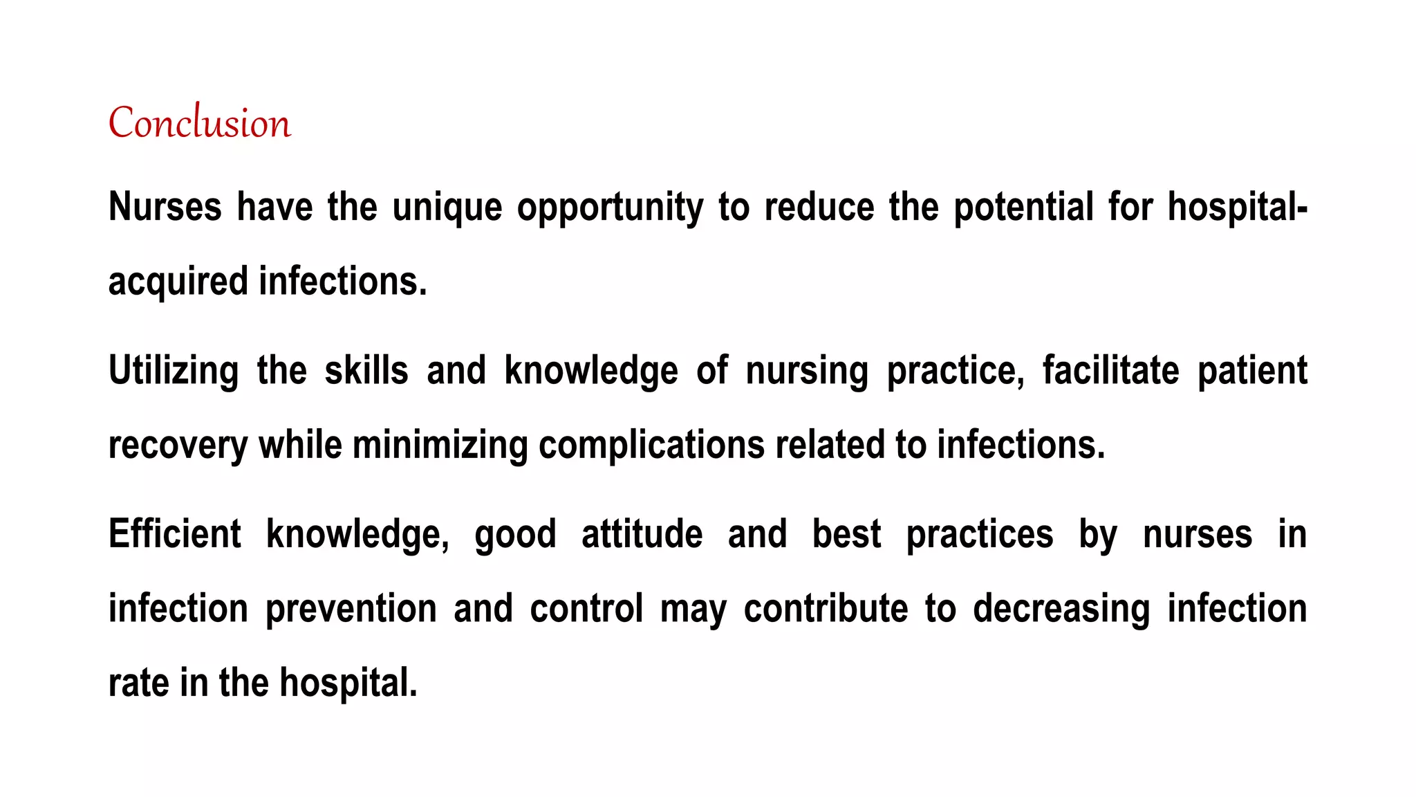 Role of Nurse Infection control | PPTX