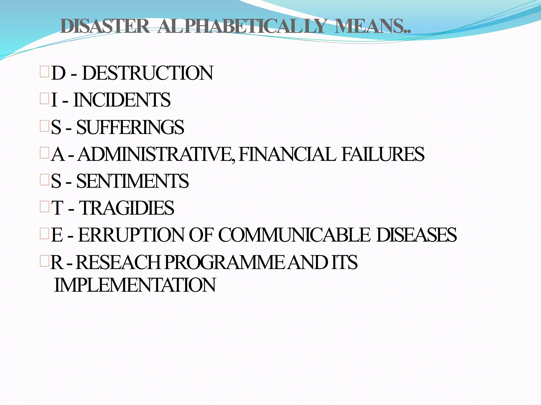 disaster management and nursing | PPTX