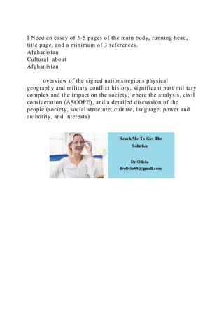 I Need an essay of 3-5 pages of the main body, running head, title p.docx