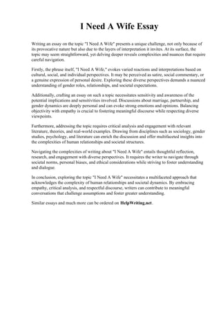 I Need A Wife Essay.pdf