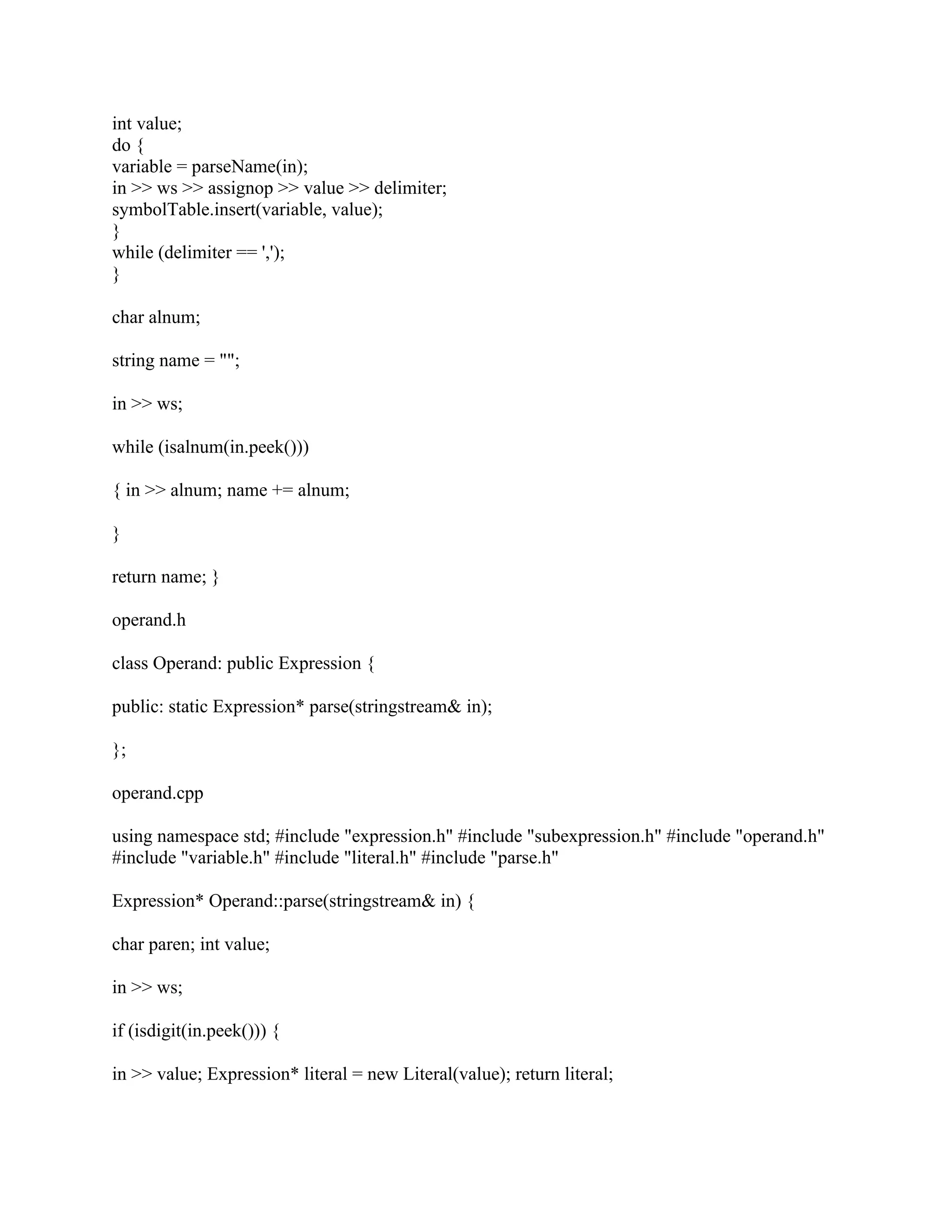 I Need Help In Parse Additional Types Of Expressions Defined By The Expdf