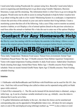 I need some help creating Psuedocode for a project using Java. Basic.pdf