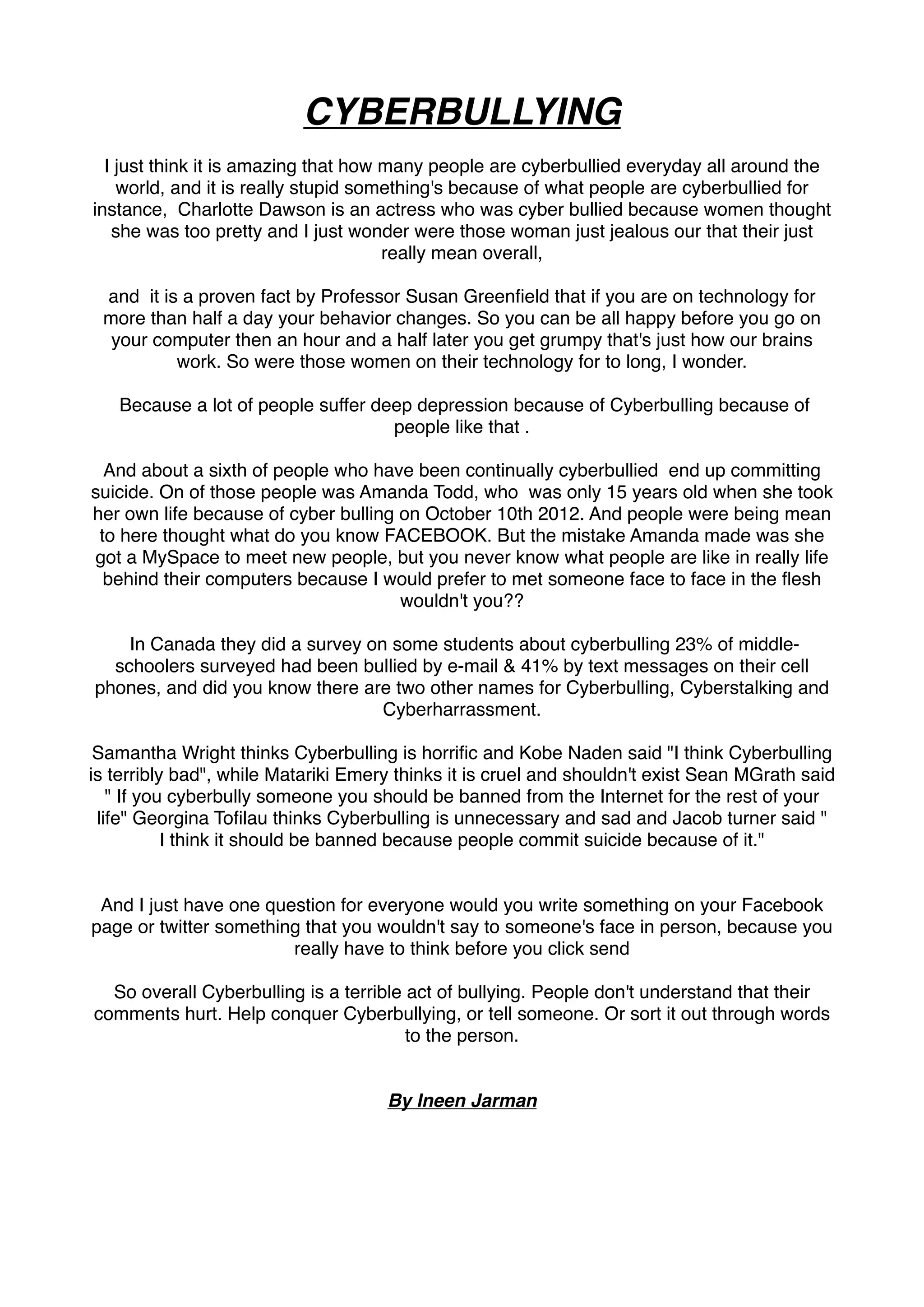Ineen's speech | PDF