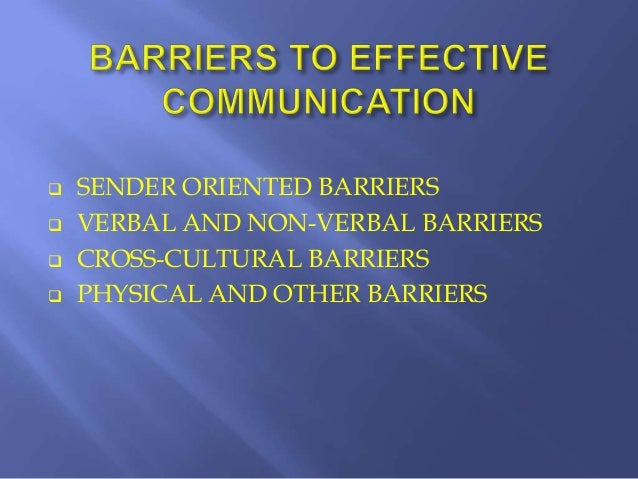 Ineffective communication is the fault of the