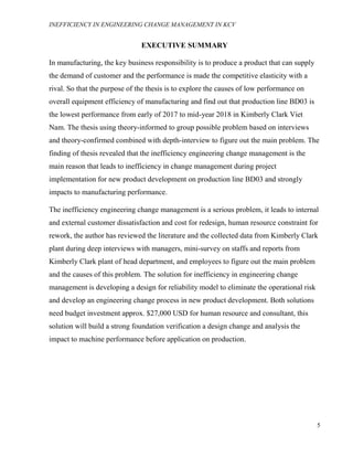 Inefficiency in engineering change management in kimberly clark VietNam ...