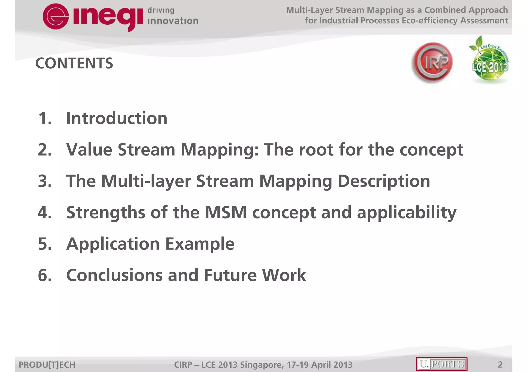 MSM - Multi-Layer Stream Mapping as a Combined Approach for Industrial Processes Eco-efficiency ...