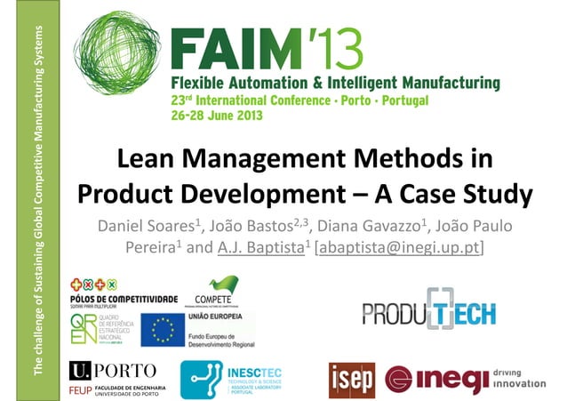 Lean Management Methods in Product Development – A Case Study | PPT