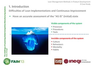 Lean Management Methods in Product Development – A Case Study | PPT