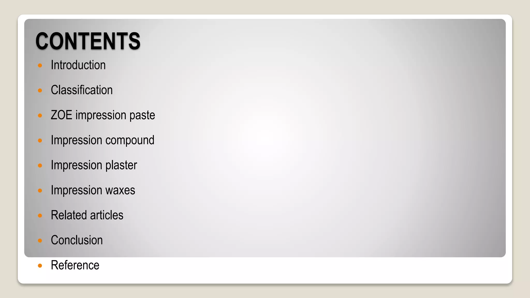 Inelastic impression materials | PPTX