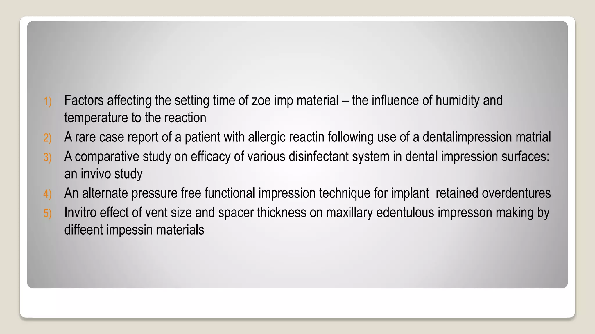 Inelastic impression materials | PPTX