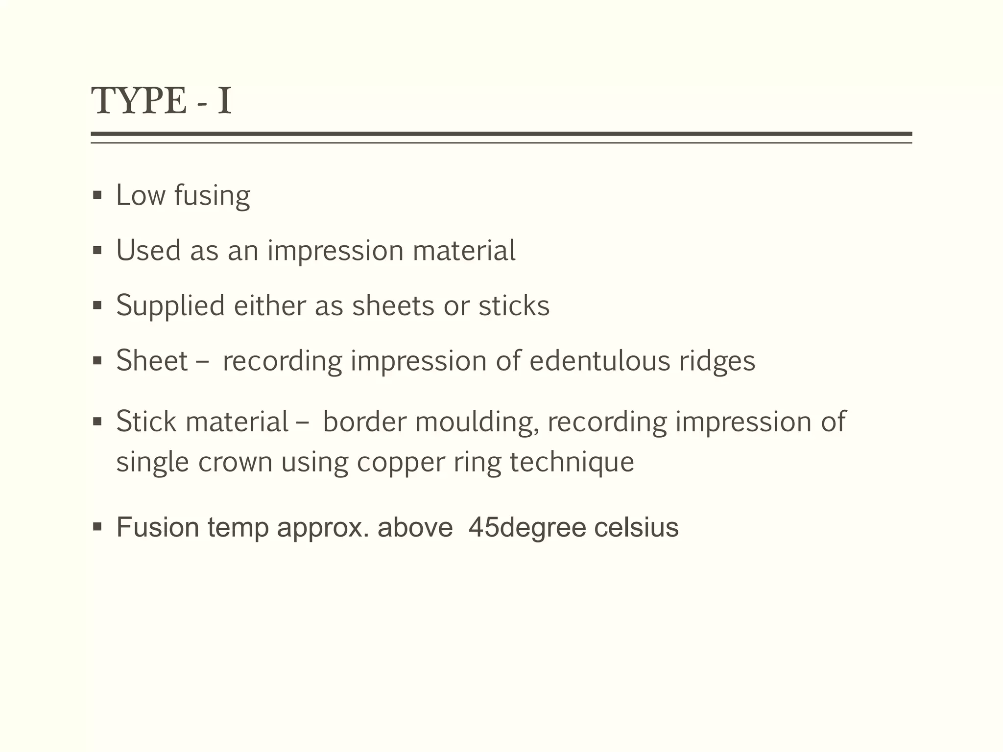 Inelastic impression material | PPTX