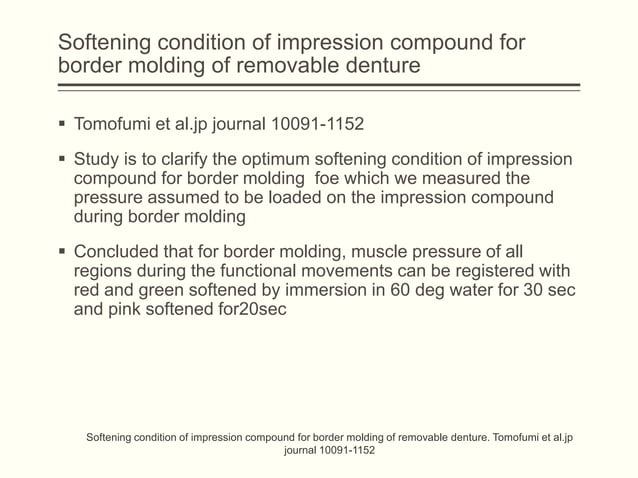 Inelastic impression material | PPT