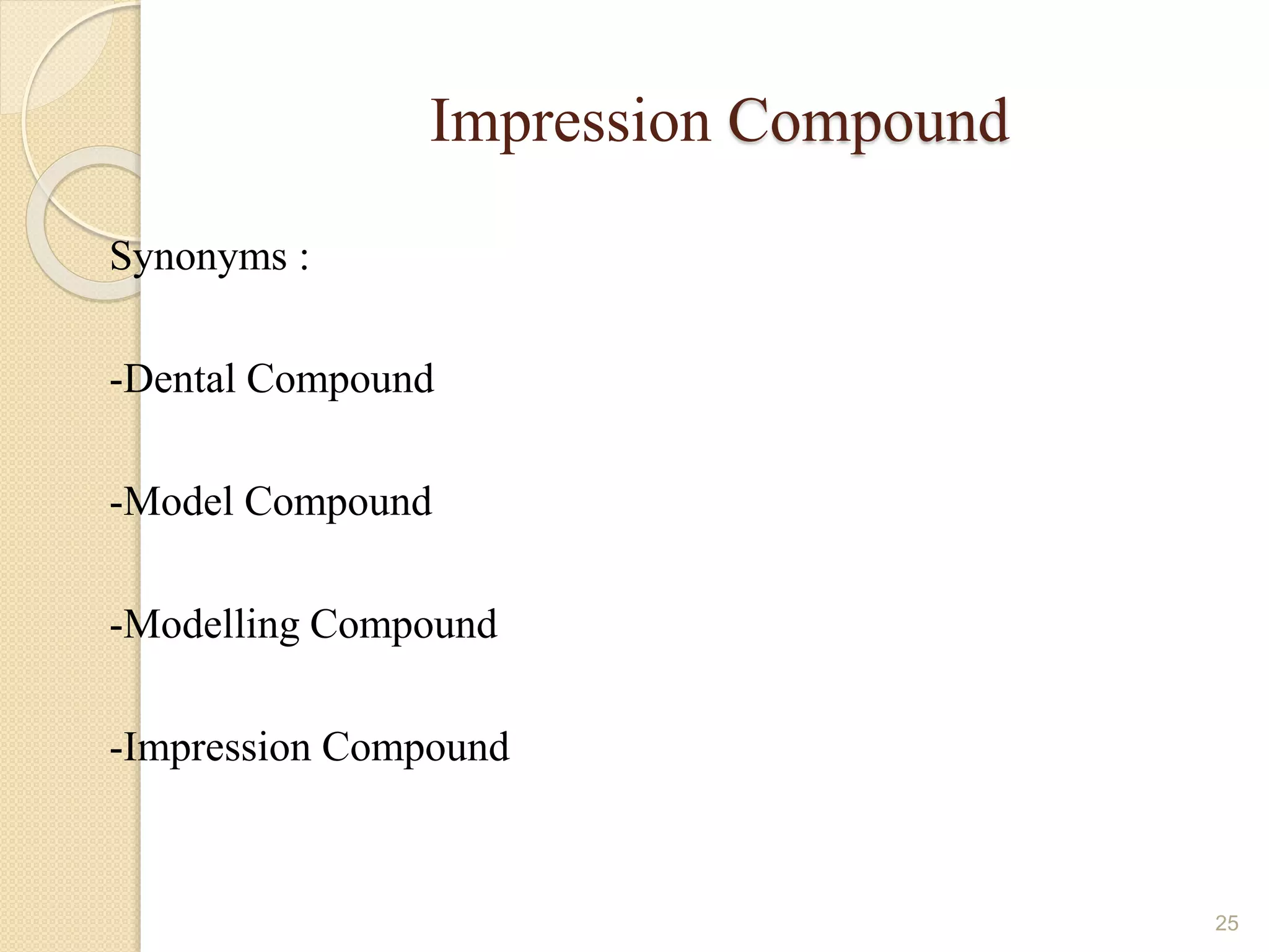 Inelastic impression materials | PPTX