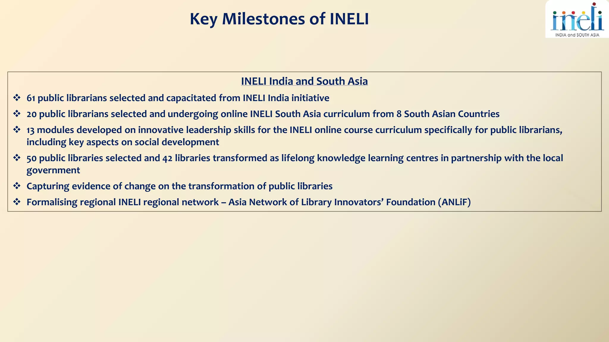 Ineli iplm project achievements | PPT