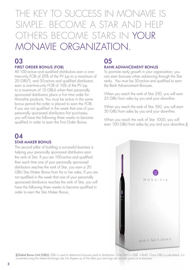 MonaVie INDIAN Compensation Plan 2011 (In English) | PDF