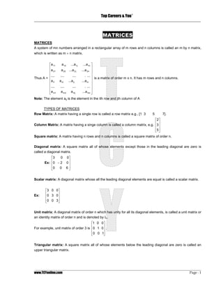 MATRICES | PDF