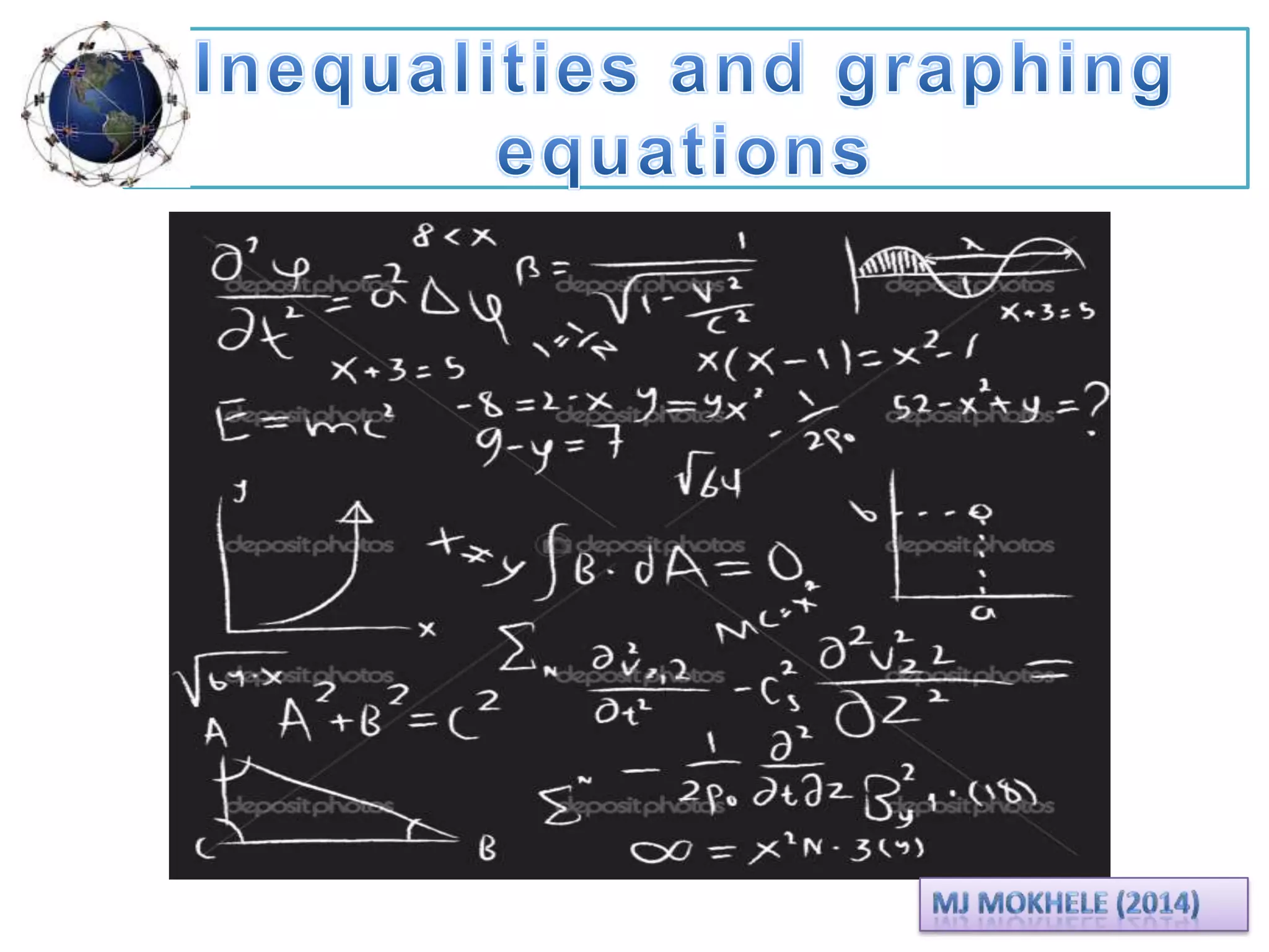 Inequalities and graphing equations | PPT