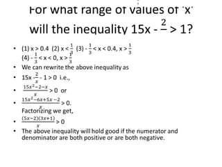 Inequalities and modulus | PPTX